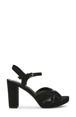 Anne Klein Platform Sandal - Black Sued