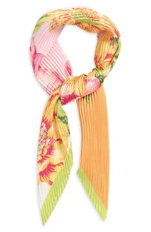 Echo Sunshine Garden Pleated Diamond Scarf - Peony