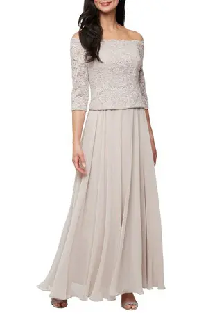Alex Evenings Chiffon Skirt
