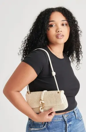 Dolce Vita Alice Raffia Shoulder Bag