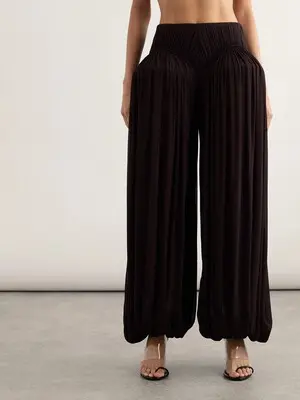 Alaïa Pleated Crepe Balloon Pants