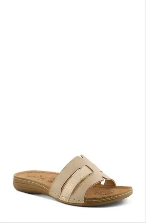 SPRING STEP SHOES Tethys Slide Sandal - Bone