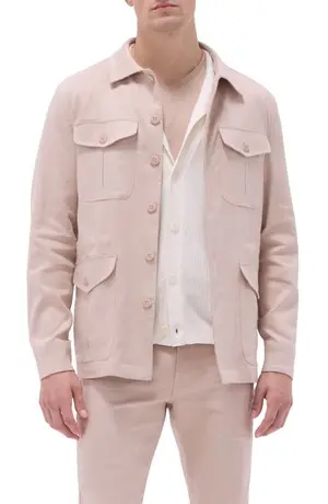 Bugatchi Linen Blend Safari Jacket