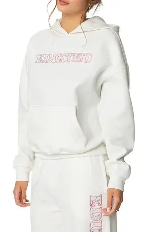 EDIKTED Mili Logo Hoodie - White