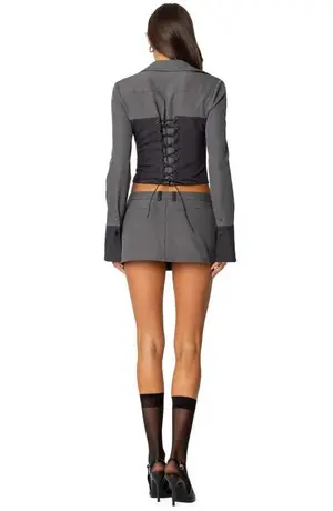 EDIKTED Angela Colorblock Corset Top