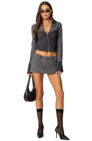 EDIKTED Angela Colorblock Corset Top