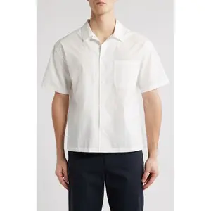 FRAME Short Sleeve Button-up Shirt - Natural