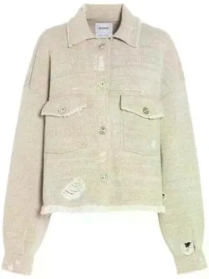 BARRIE Denim Fringed Jacket - Neutrals