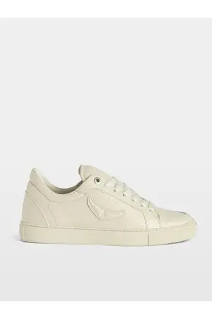 Zadig&Voltaire Vintage-effect Leather Sneakers - Natural