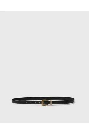 Paige Darby Leather Belt - Black