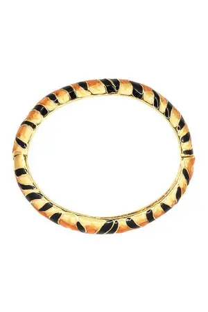 KENNETH JAY LANE Tiger Print Bangle - Stripe
