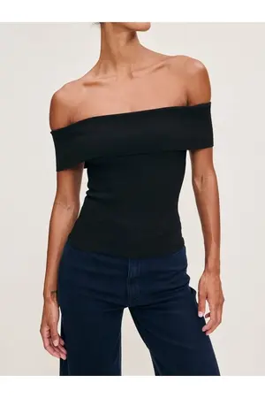 DL1961 Off Shoulder Rib Top