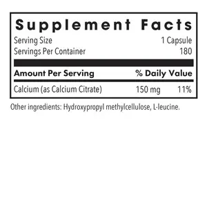 ALLERGY RESEARCH GROUP Calcium Citrate 150mg 180 Capsules