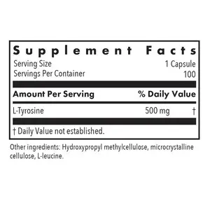 ALLERGY RESEARCH GROUP L-tyrosine 500mg 100 Capsules