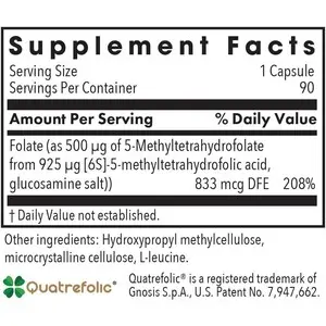 ALLERGY RESEARCH GROUP Quatreactiv Folate 90 Capsules