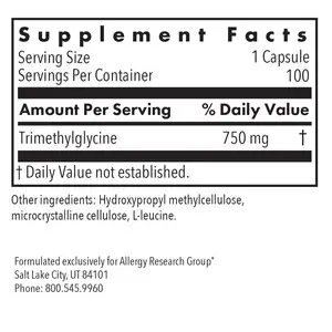 ALLERGY RESEARCH GROUP Tmg 750mg 100 Capsules