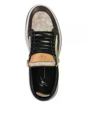 GIUSEPPE ZANOTTI Gz94 Double-zip Low-top Sneakers - Brown