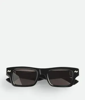 BOTTEGA  VENETA Bottega Veneta Square Frame Sunglasses - Black/grey