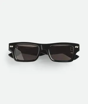 Bottega Veneta Square Sunglasses - Black/grey