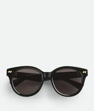 BOTTEGA  VENETA Bottega Veneta Round Sunglasses - Black/grey
