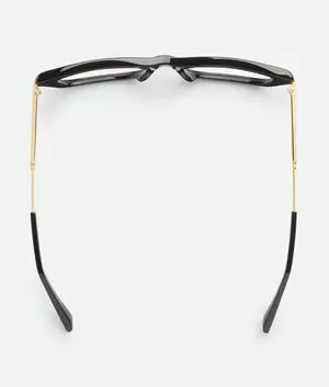 Bottega Veneta Classic Rectangular Eyeglasses - Black/transparent