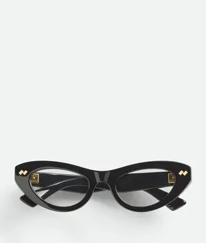 BOTTEGA  VENETA Bottega Veneta Cat Eye Eyeglasses - Black/transparent