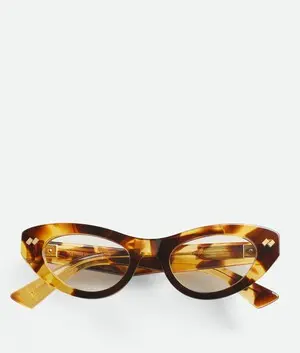BOTTEGA  VENETA Bottega Veneta Cat Eye Eyeglasses - Havana/transparent