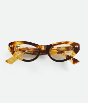 Bottega Veneta Cat Eye Eyeglasses - Havana/transparent