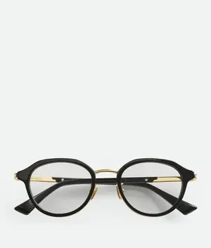 BOTTEGA  VENETA Bottega Veneta Forte Panthos Eyeglasses - Black/transparent
