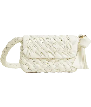 BOTTEGA  VENETA Small Kalimero Citt Foulard Intreccio Leather Crossbody Bag