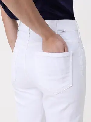 MOTHER Straight Leg Jeans With Raw Edge Hem