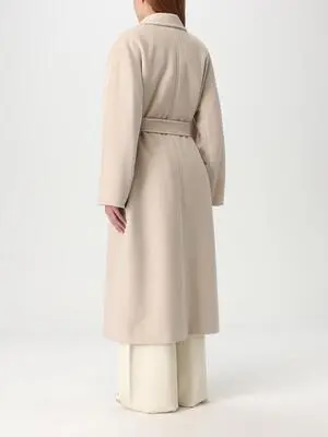 Max Mara Double Breasted Belted Coat - Sand