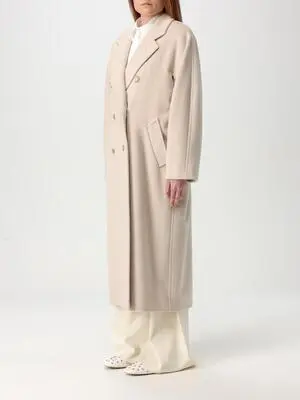 Max Mara Double Breasted Belted Coat - Sand