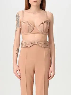 Elisabetta Franchi Fitted Top - Nude