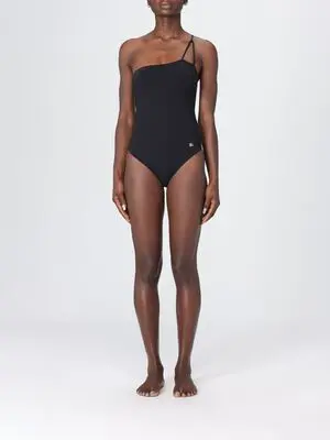Dolce & Gabbana One Shoulder Swimsuit - Black