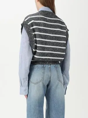 Brunello Cucinelli Striped V-neck Waistcoat