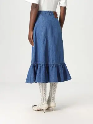 Valentino Garavani Denim Midi Skirt