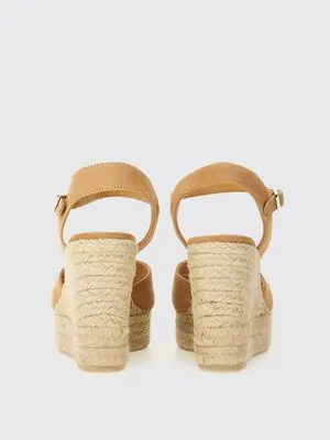 CastaÑer Heeled Espadrille Sandals - Beige