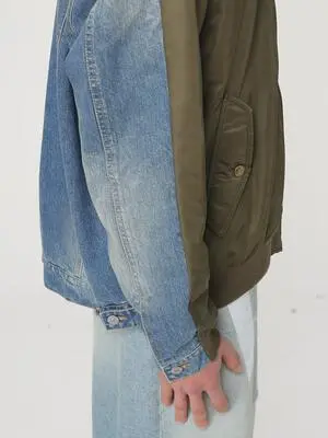 MAISON MARGIELA Bomber Jacket With Denim Sleeves