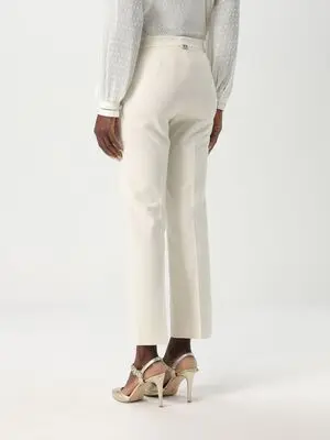 TWINSET Tailored Button Detailed Trousers - Pearl