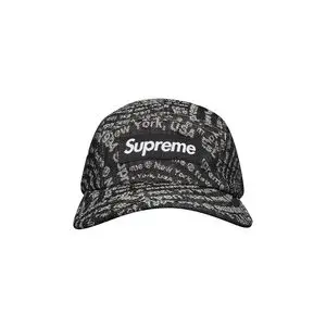 Supreme Circles Jacquard Denim Camp Cap - Black