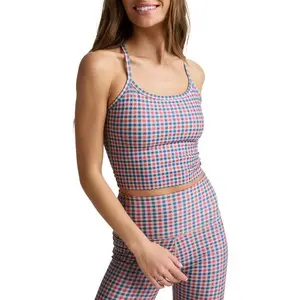 Beyond Yoga Softmark Crop Tank Sunwashed Gingham