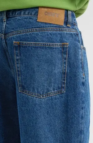 Obey Classic Baggy Jeans - Stone Wash Indigo