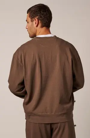 LEISURE LAB Cotton Lounge Crewneck - Jasper