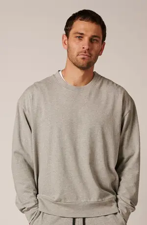 LEISURE LAB Cotton Lounge Crewneck Labradorite