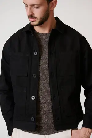 LEISURE LAB Ranch Cotton Jacket - Matte Black