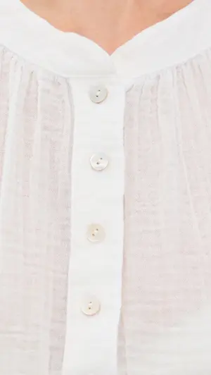 9seed Idyllwild Button-detailed Top