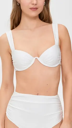 Simkhai Anniston Bikini Top - White