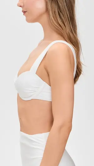 Simkhai Anniston Bikini Top - White