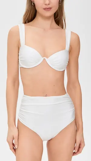 Simkhai Anniston Bikini Top - White